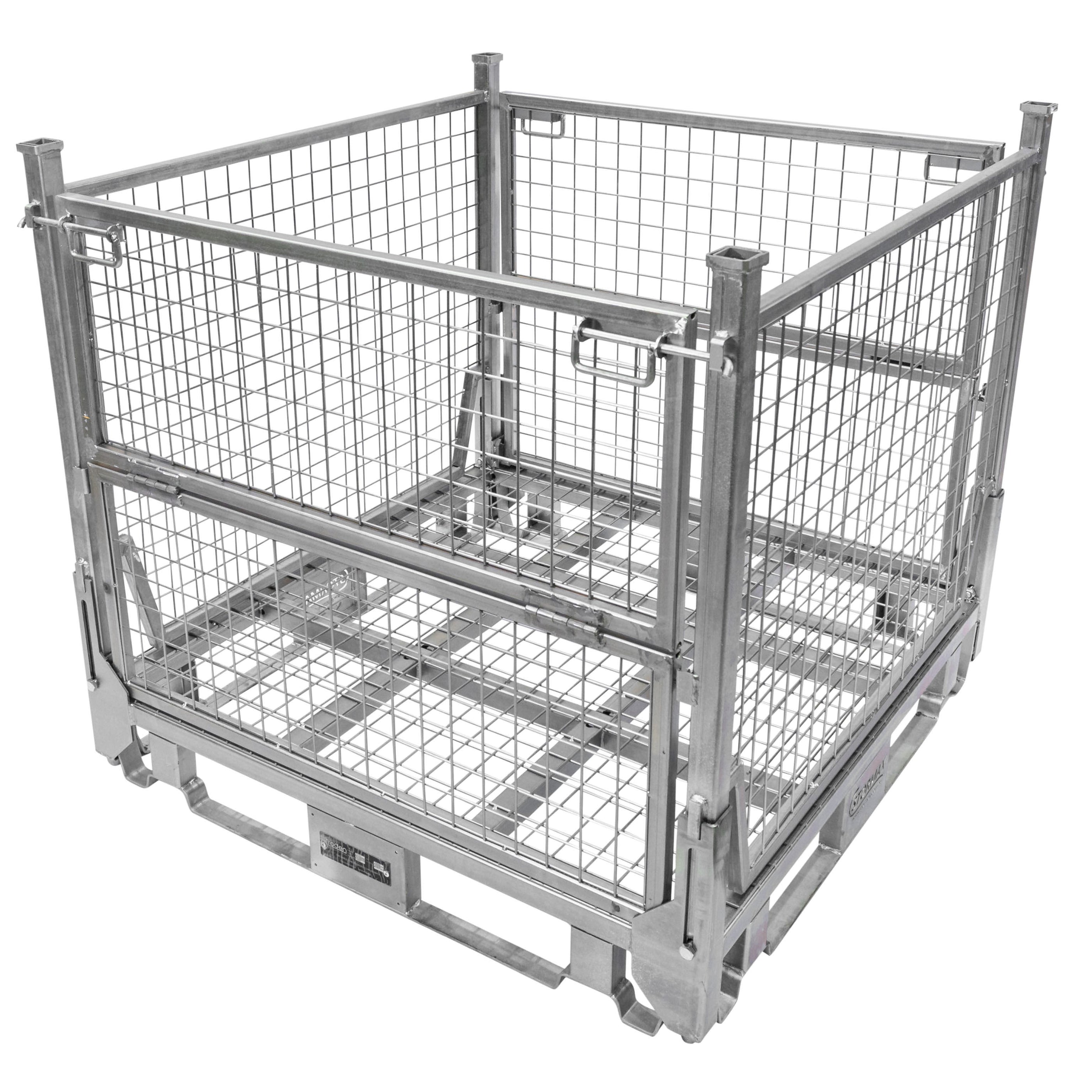 Collapsible & Stackable Stillage Cage — Stormax Materials Handling ...